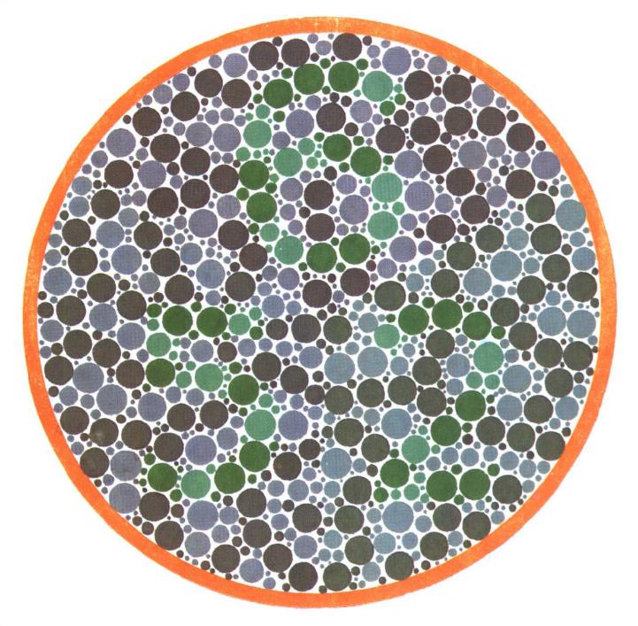 The driver's license test requires a color vision test. These 5 ...