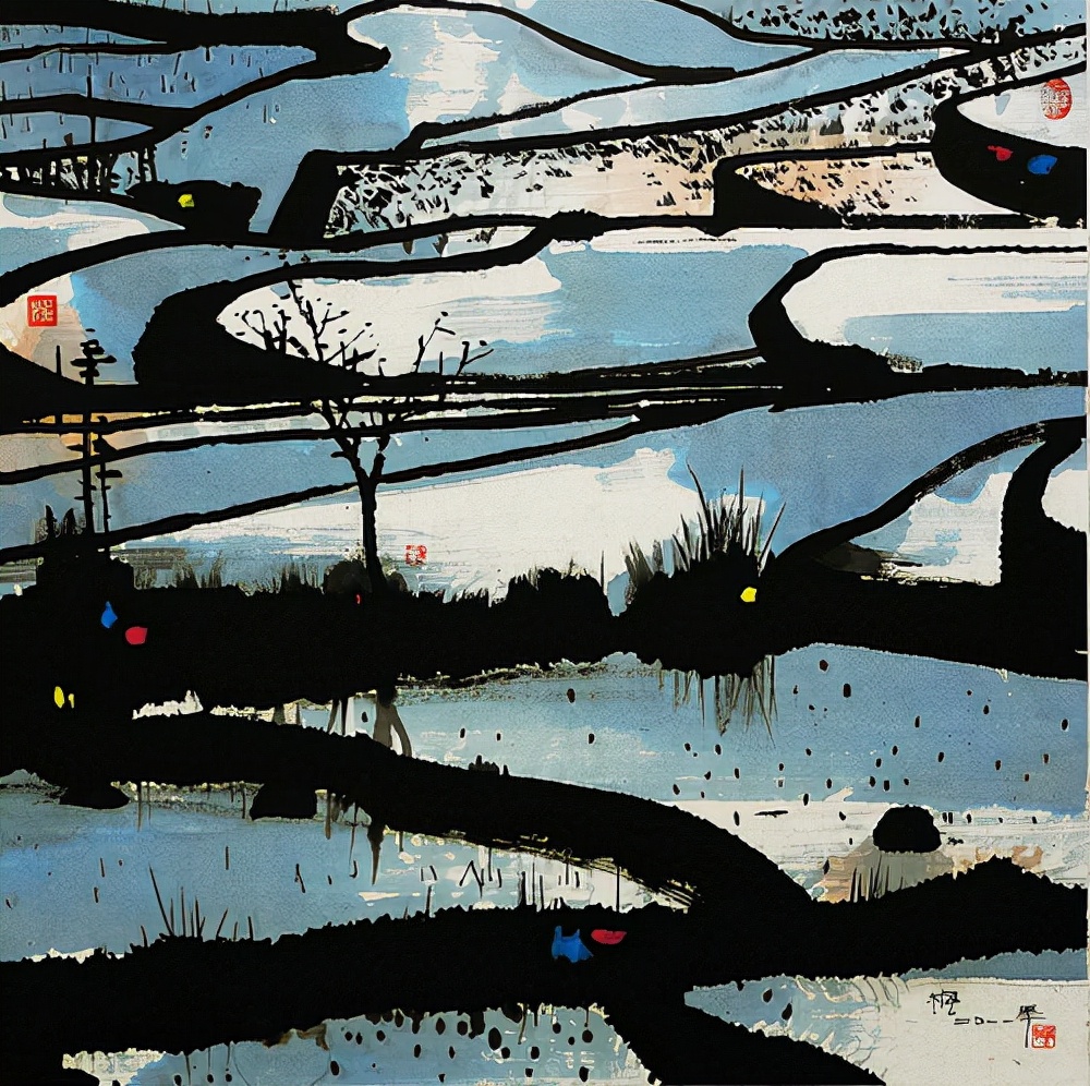 Wang Yuyuan's colorful ink paintings are beautiful and poetic - iNEWS