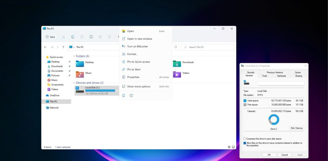 Microsoft Win11 file explorer "command bar" and context menu hands-on ...