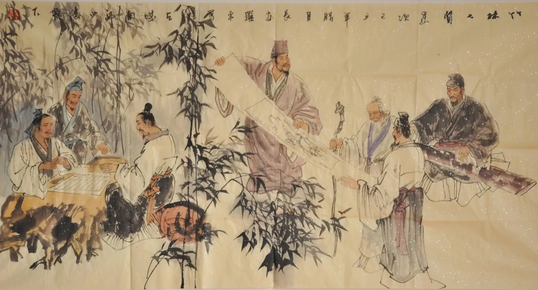 Seven Sages in the Bamboo Forest: Ji Kang died, Ruan Ji cried, the ...