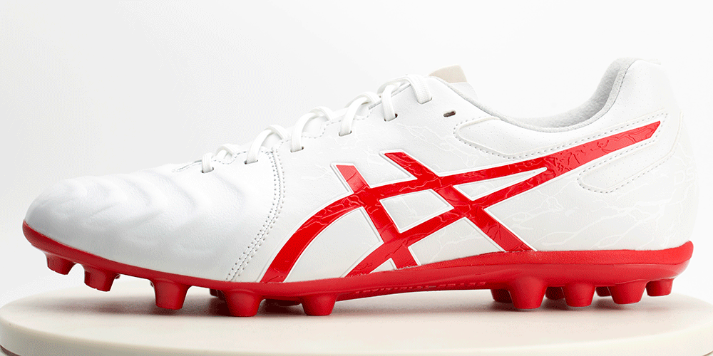 ASICS DS LIGHT AG white and red color football shoes - iNEWS