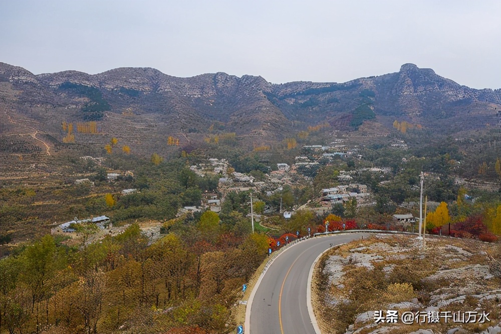Aerial photography of Woyunpu Village, Laiwu, Jinan, a beautiful ...