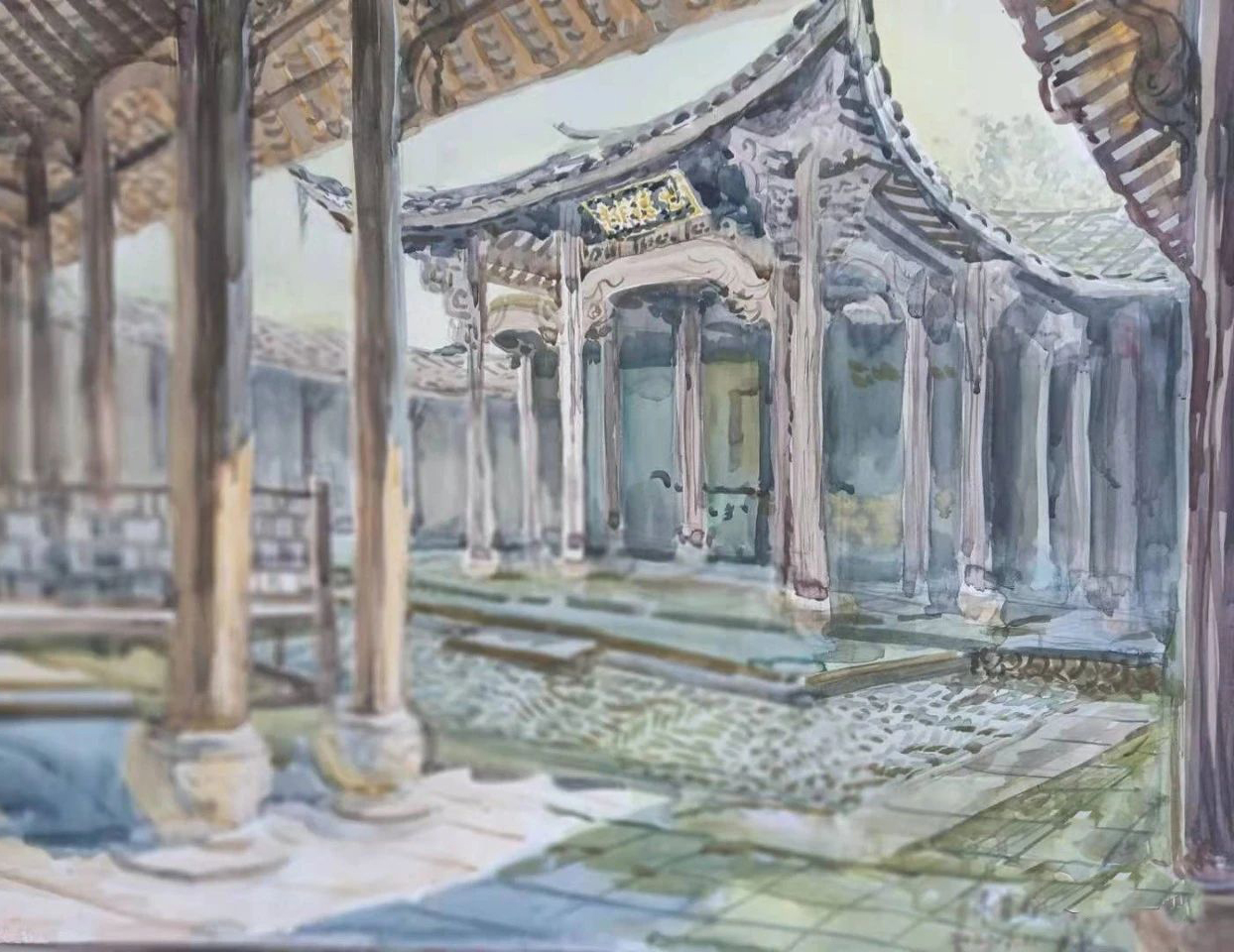 Appreciation of Yin Wen's 2021 Songyang Watercolor Sketches - iNEWS