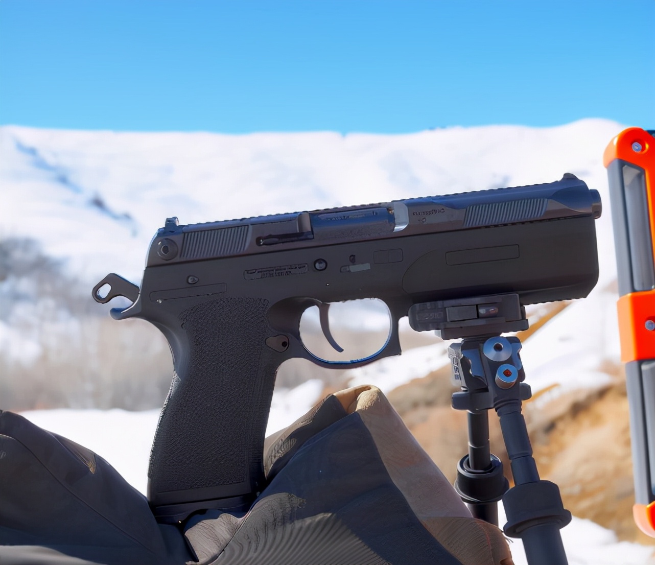 The kinetic energy of a pistol that is far more powerful than the sand ...