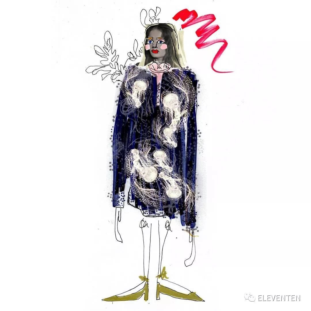 Fashion illustrator's grotesque aesthetics, painted like this, Saint ...
