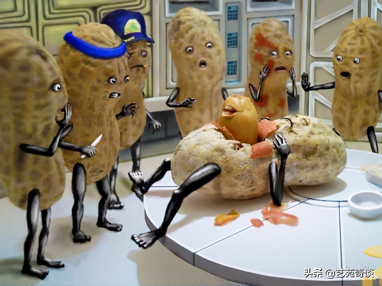 The painter has a big brain and plays a bunch of peanuts with a sense ...