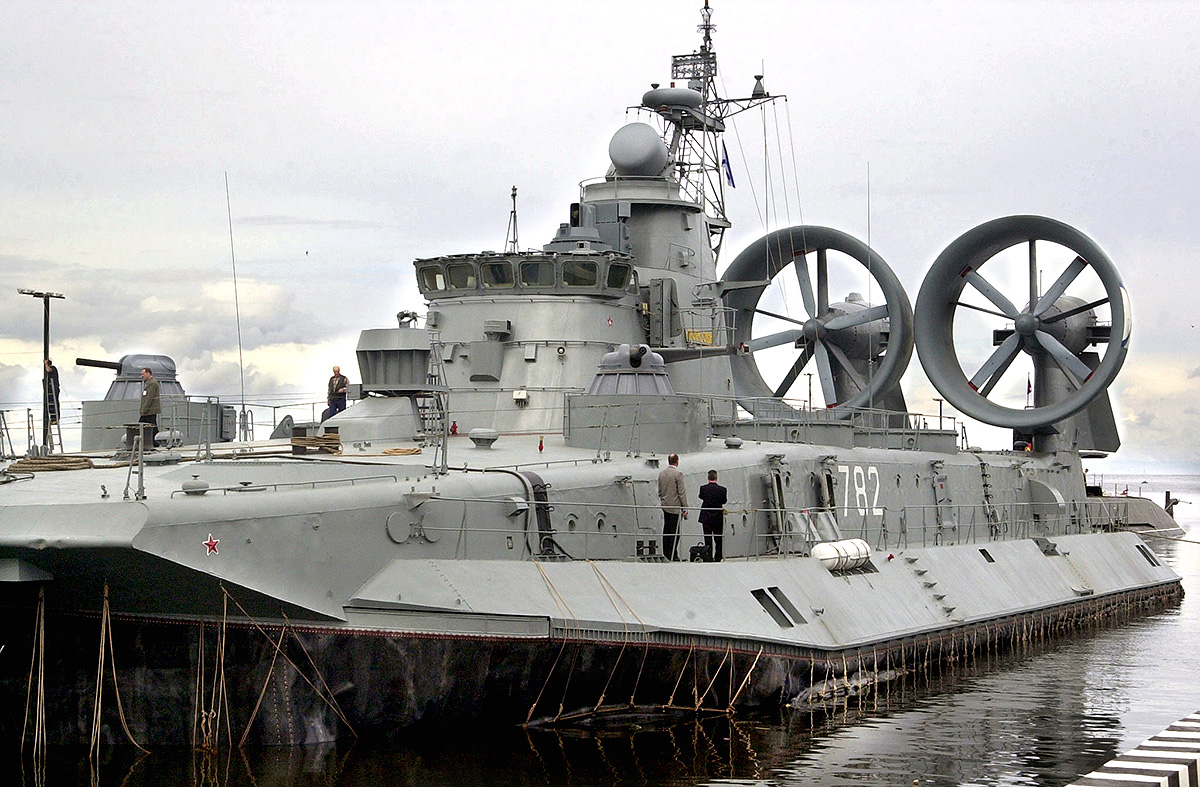 Picture of the European Bison 100, the air cushion landing ship that ...