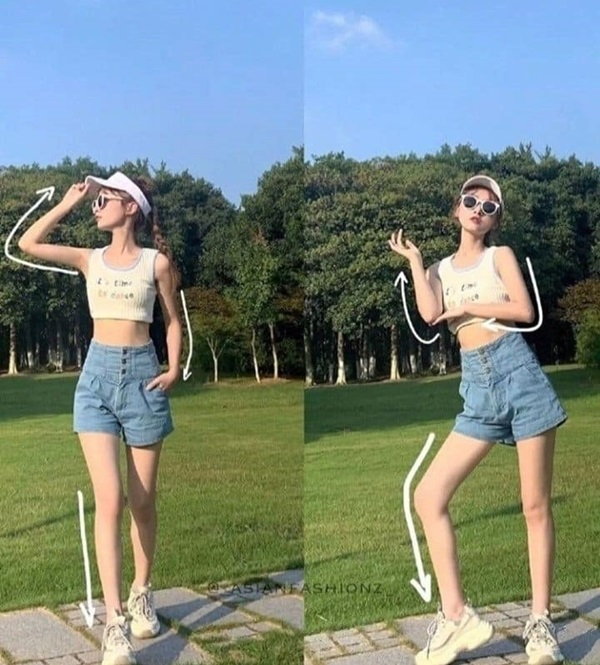 How to pose to look tall and thin, no matter where you go, you can take ...