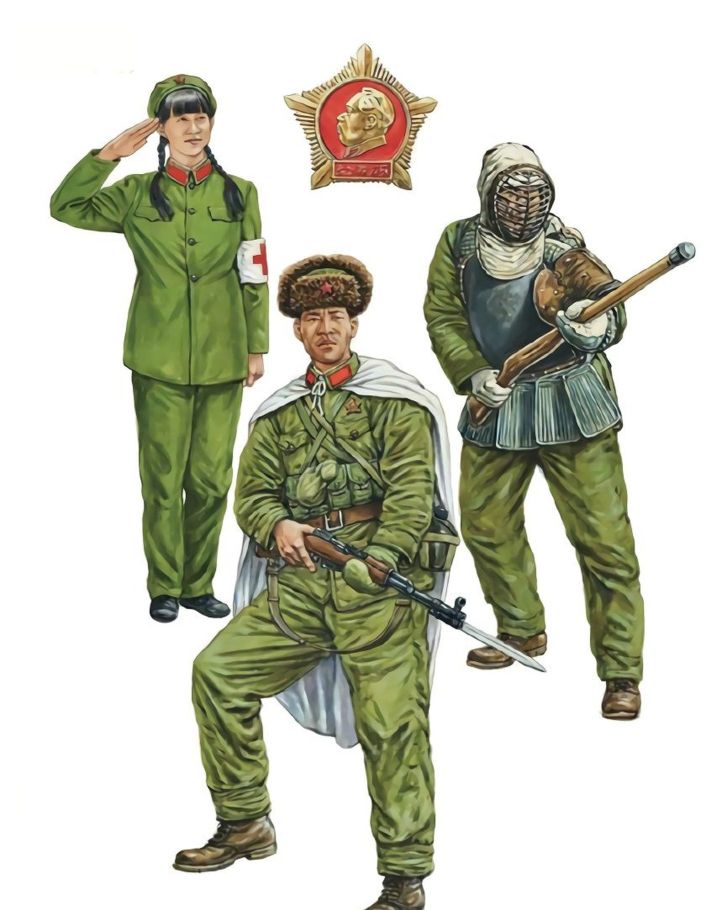 The pictures of the development of the PLA military uniforms are ...