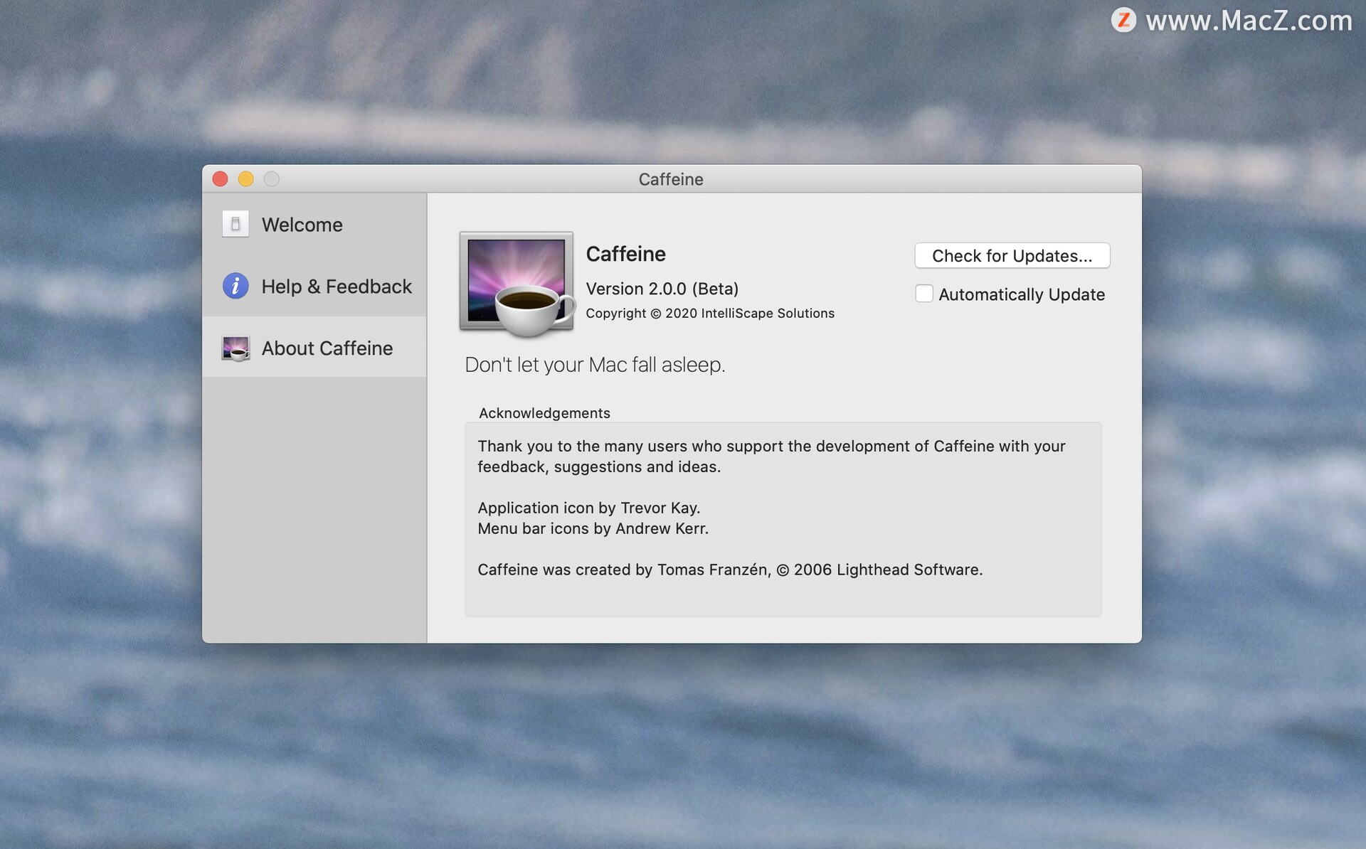 Caffeine for Mac(防休眠軟件) - 資訊咖