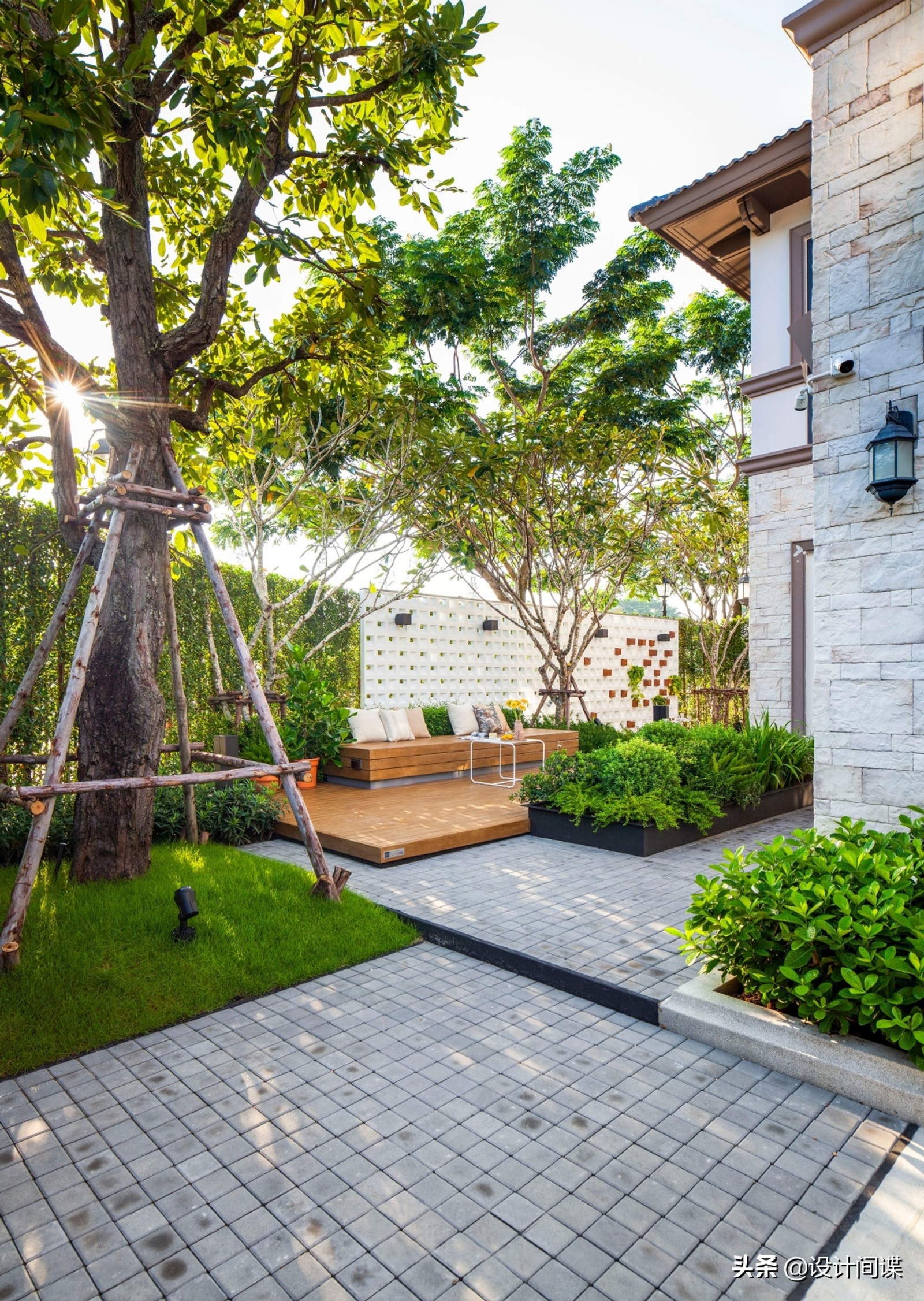 Courtyard design: a corner of the villa has been perfectly transformed ...