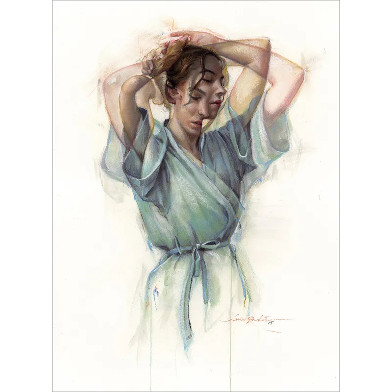 Human body oil painting inspired by multiple exposures of photography ...