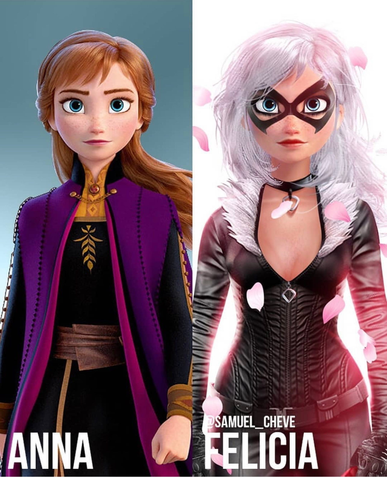 Disney characters become Marvel images, Princess Ann becomes a ...
