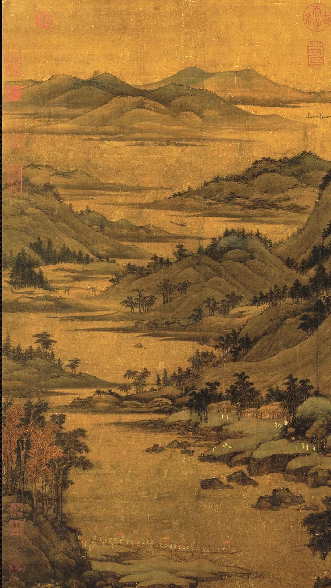 Dong Yuan's "Longsu Suburb People's Picture" painted Jiangnan Customs ...