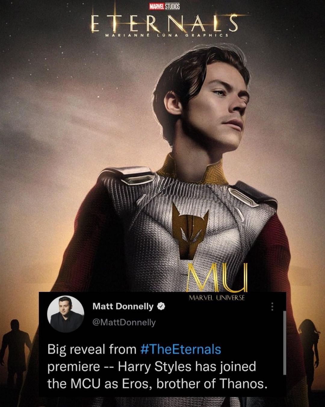 Harry Styles join the Marvel Universe!The handsome male actor who will ...