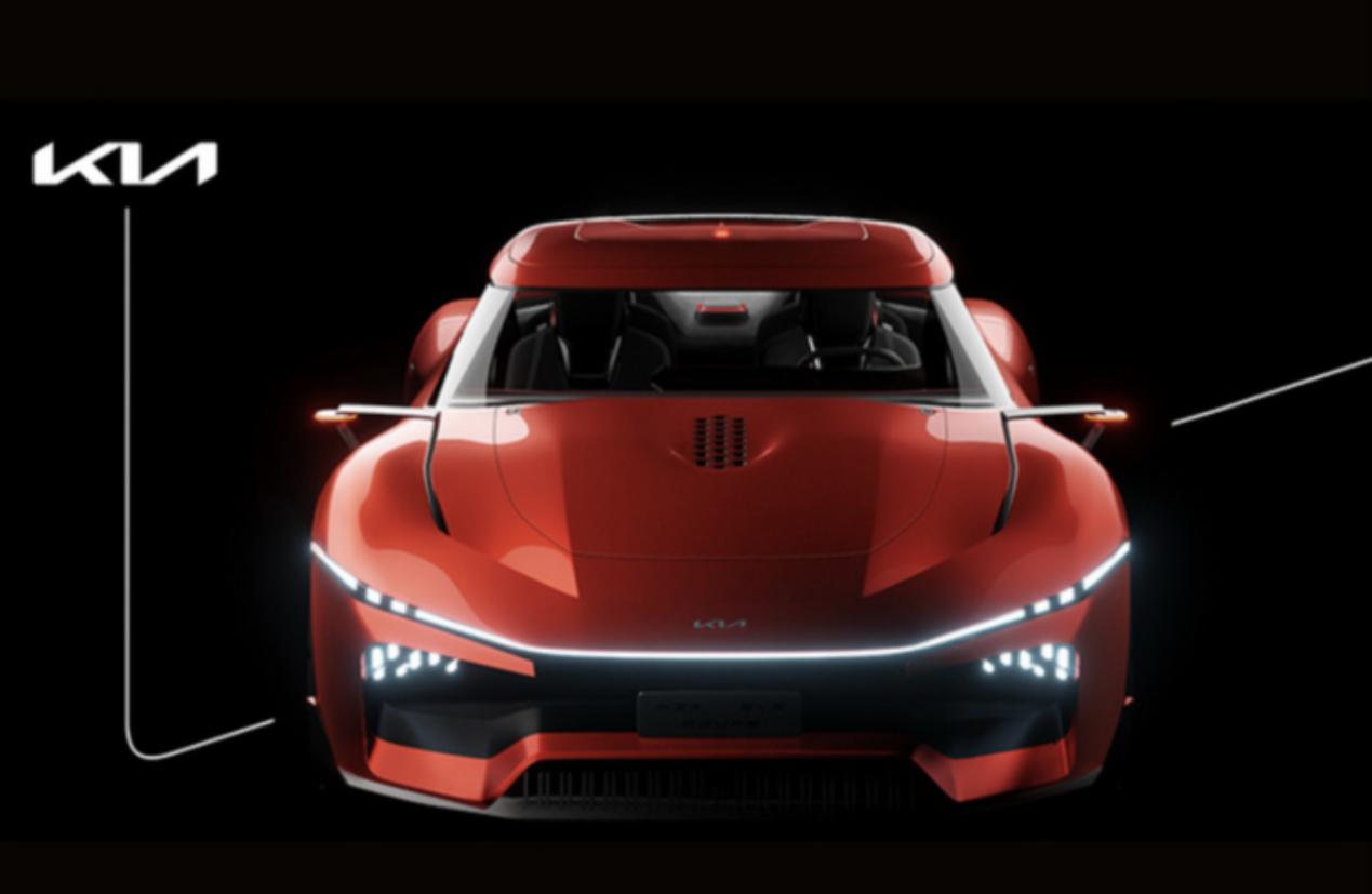 The new Kia sports car concept image exposes the rimless door and the ...
