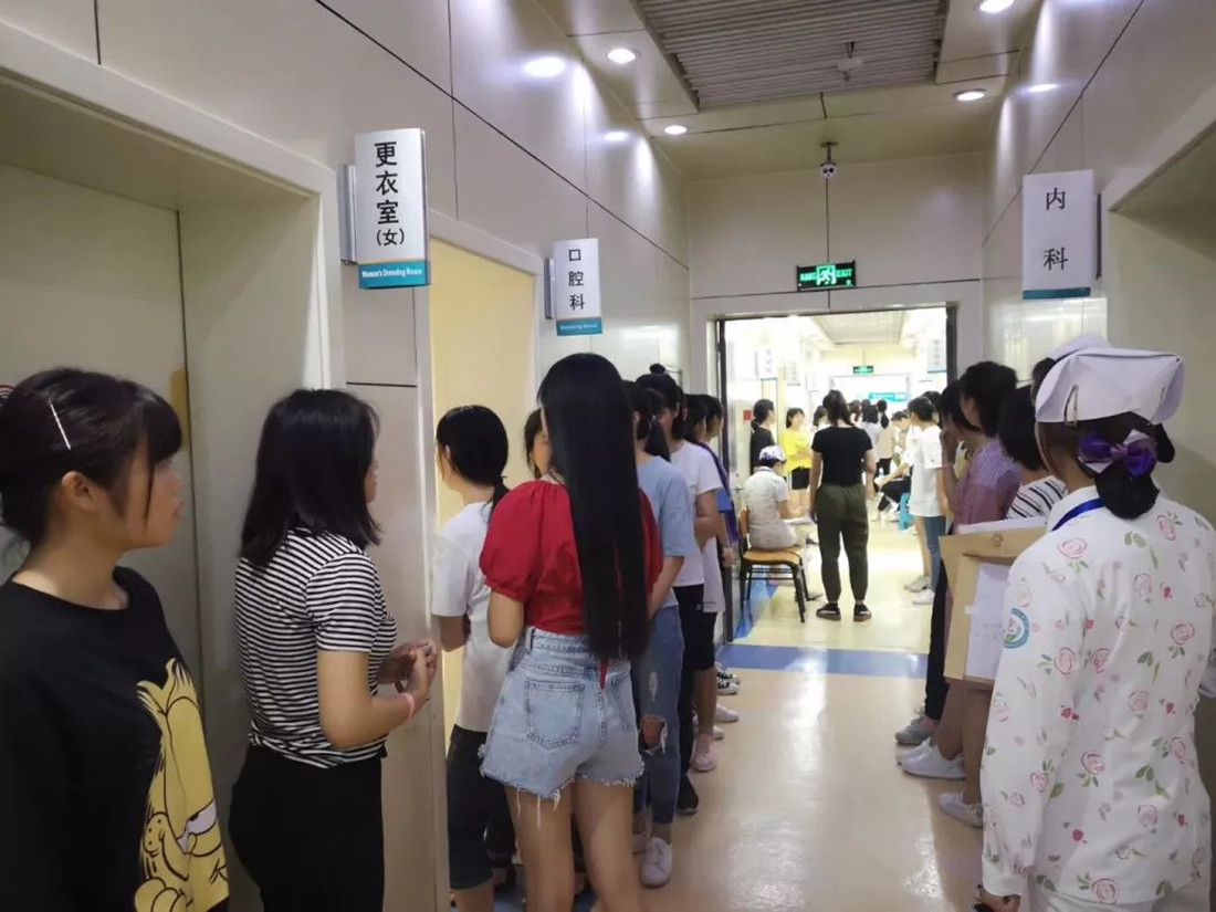 The physical examination of girls before joining the army is ...