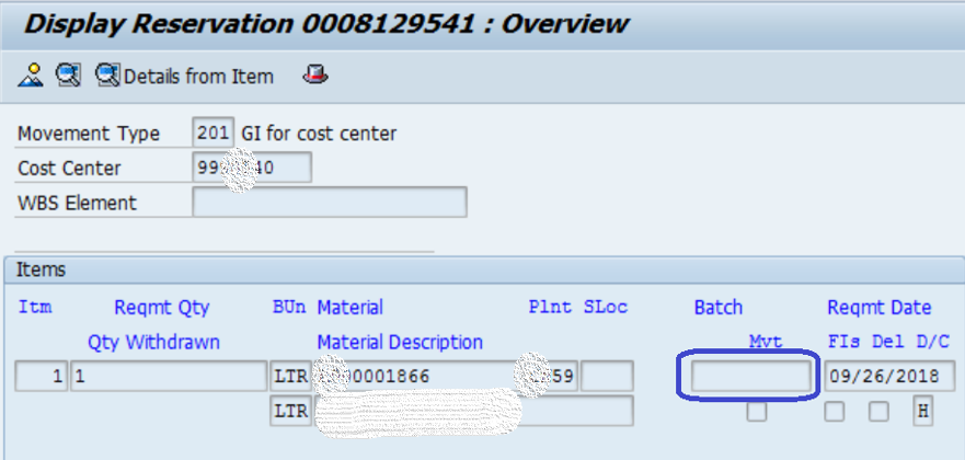 SAP啟用批次管理的物料MB21創建預留時批次號可以為空 - 頭條匯