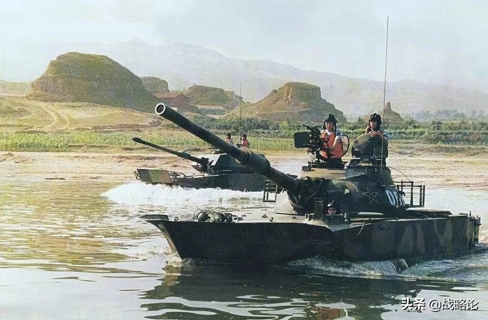 Type 63 amphibious tank, used in a regiment in the South Xinjiang Self ...