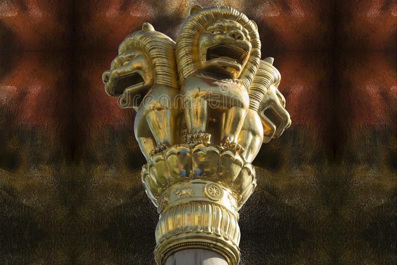 Three golden lions, interpretation of the legend of the British royal ...