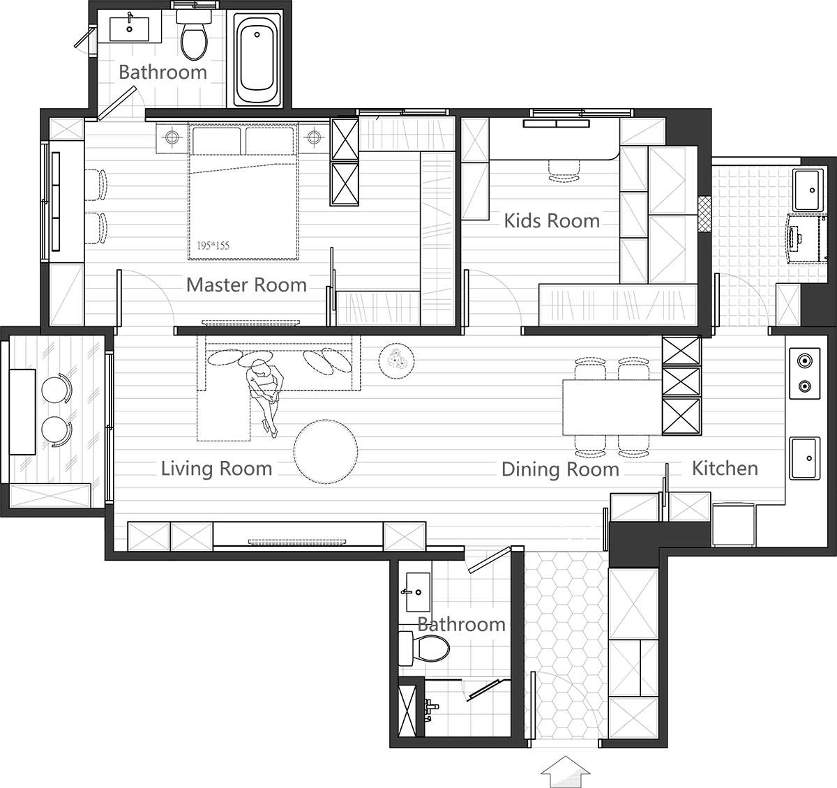 The apartment is only 73 square meters, the whole house can be called ...
