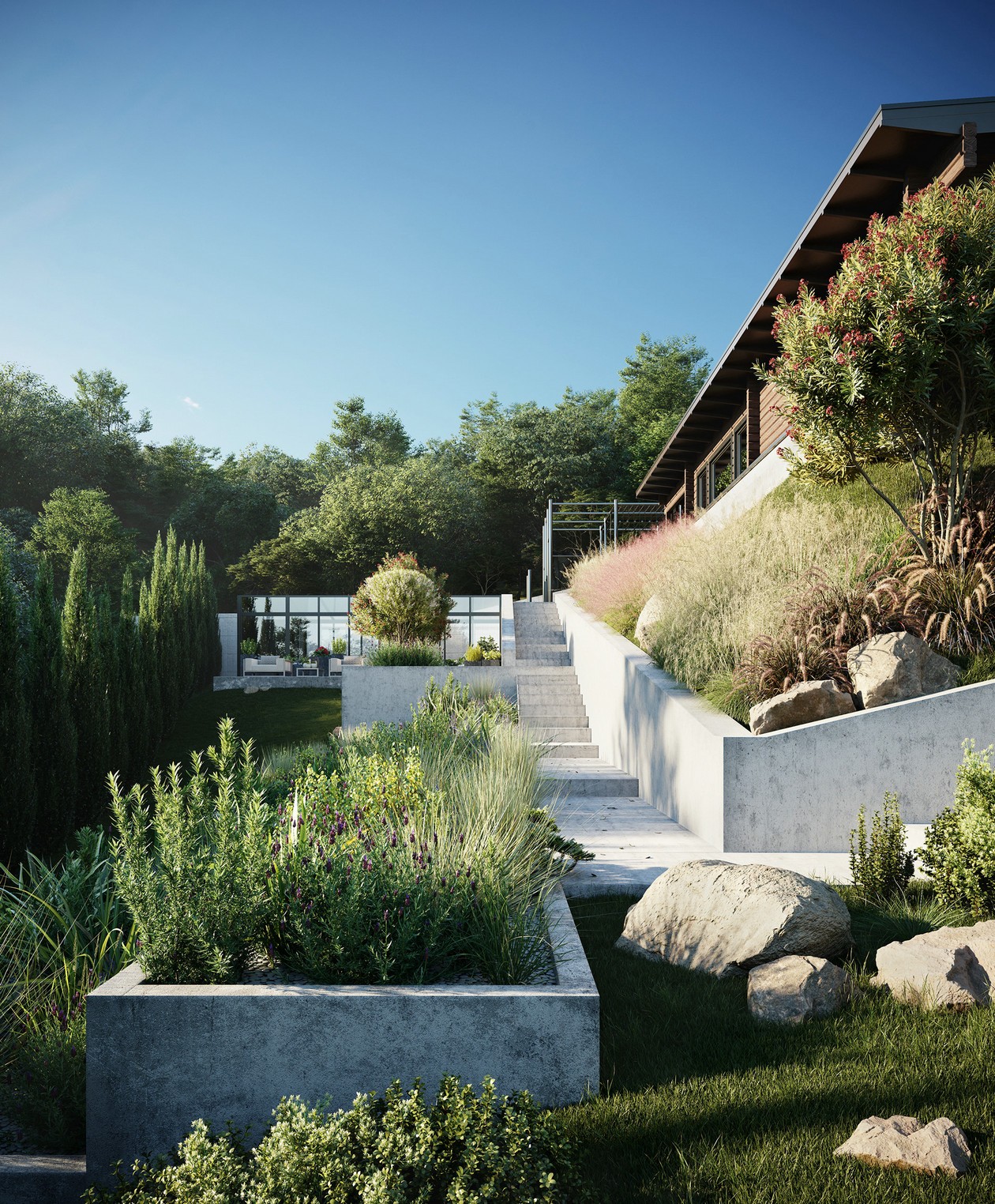 Simple style villa design, natural light luxury - iNEWS