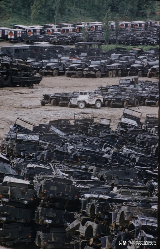 Old photos in 1960, the retired military vehicles in Korea US military ...