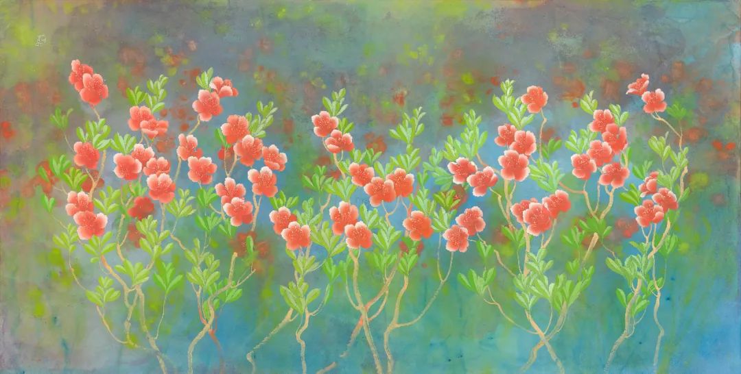 Azalea is popular--Ding Rong's Painting Works Exhibition China - iMedia