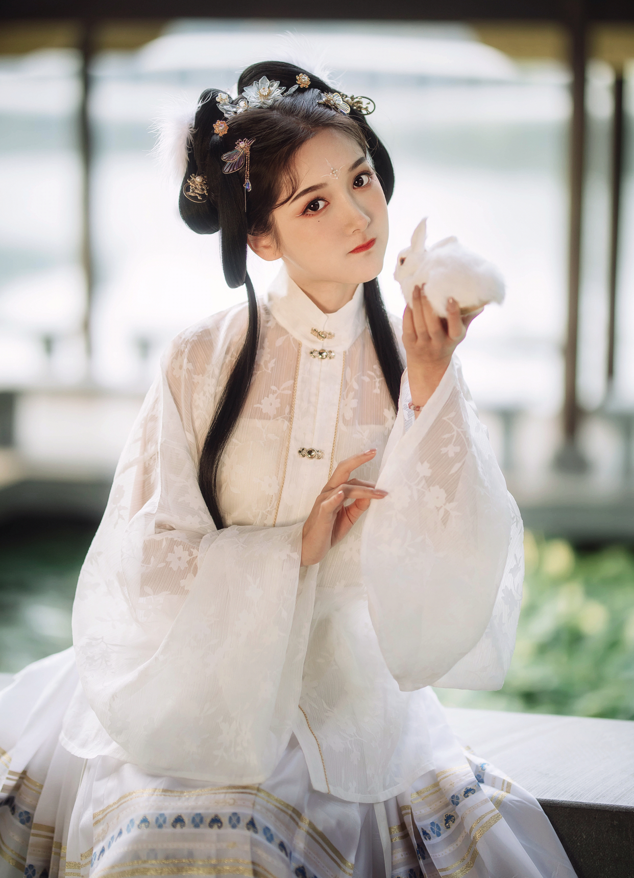 Recently, a kind of "lace" Hanfu is popular, which is gentle and ...