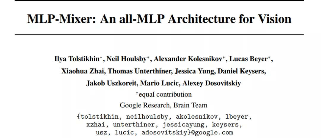 MLP regression does not require convolution and self-attention, and the ...