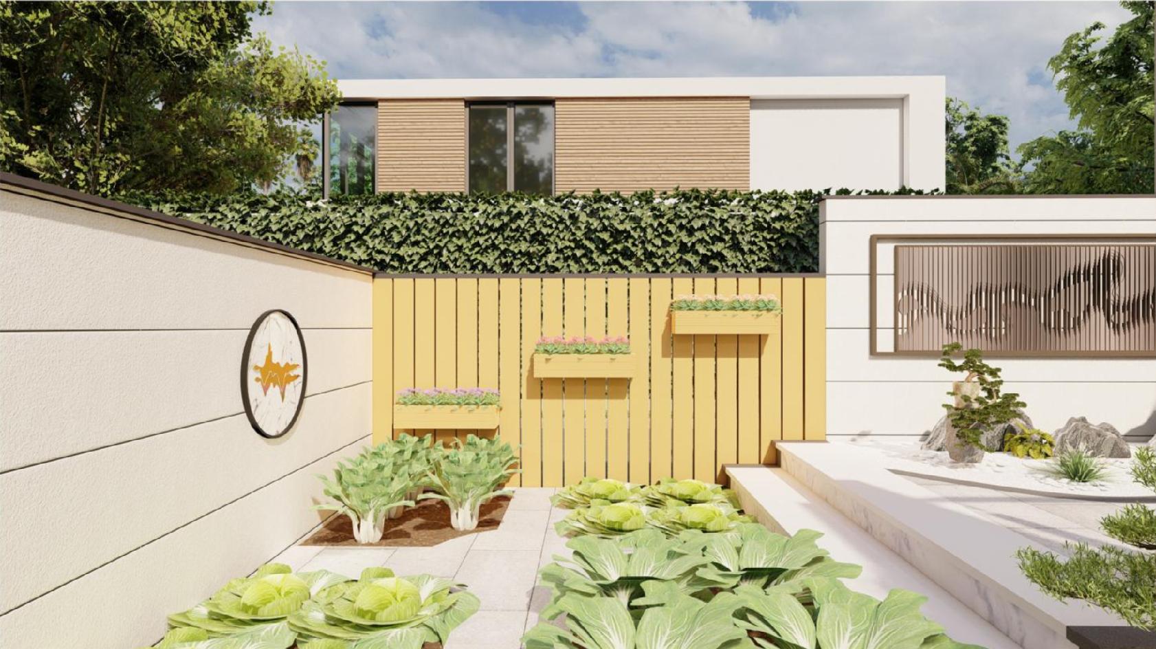 A small courtyard of 50 square meters, using this method to expand the ...