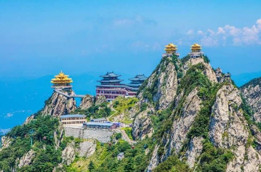 There are five temples built on top of a mountain in China. This place ...