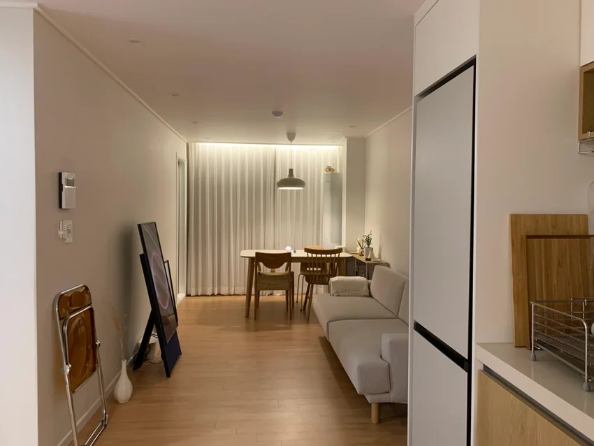 The small couple's 69 square meters home, mistress room changed to one ...