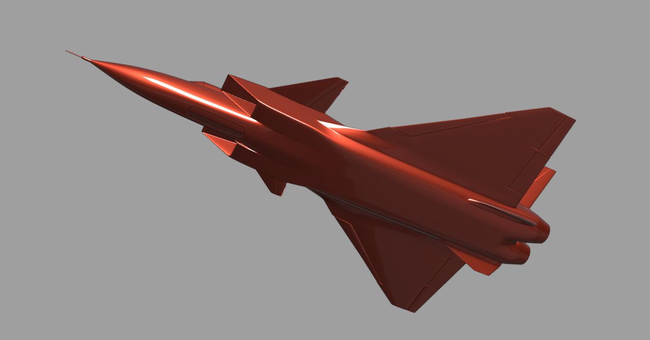 Painting: Imagination of the J-9 fighter jet MiG 25 with canard wings ...