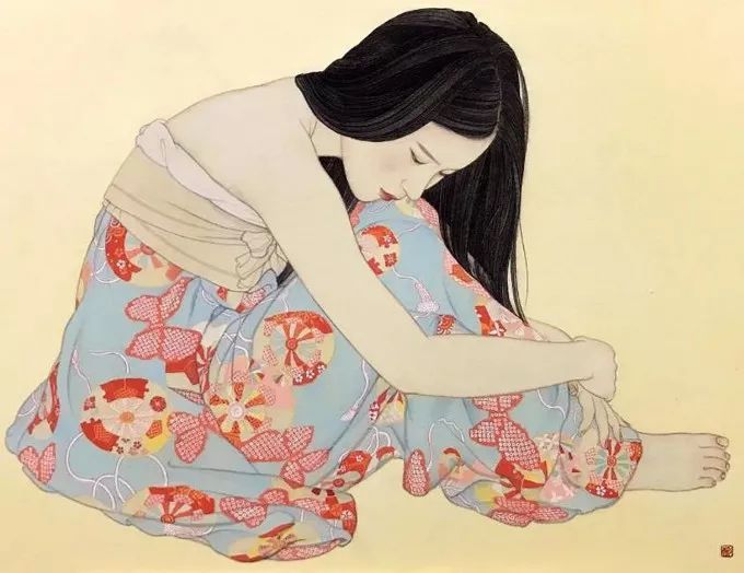 Japan's first beauty painter, likes to use thread to outline the ...