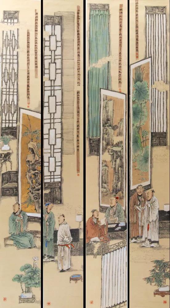 The realm of figure painting by the famous master Sun Peizeng, Li Jiang ...