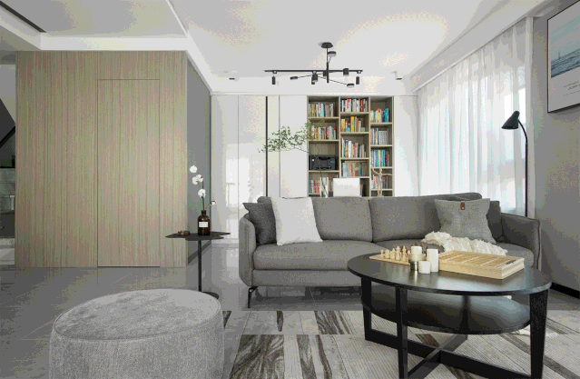 This 155-square-meter duplex residence has 5 large floor-to-ceiling ...