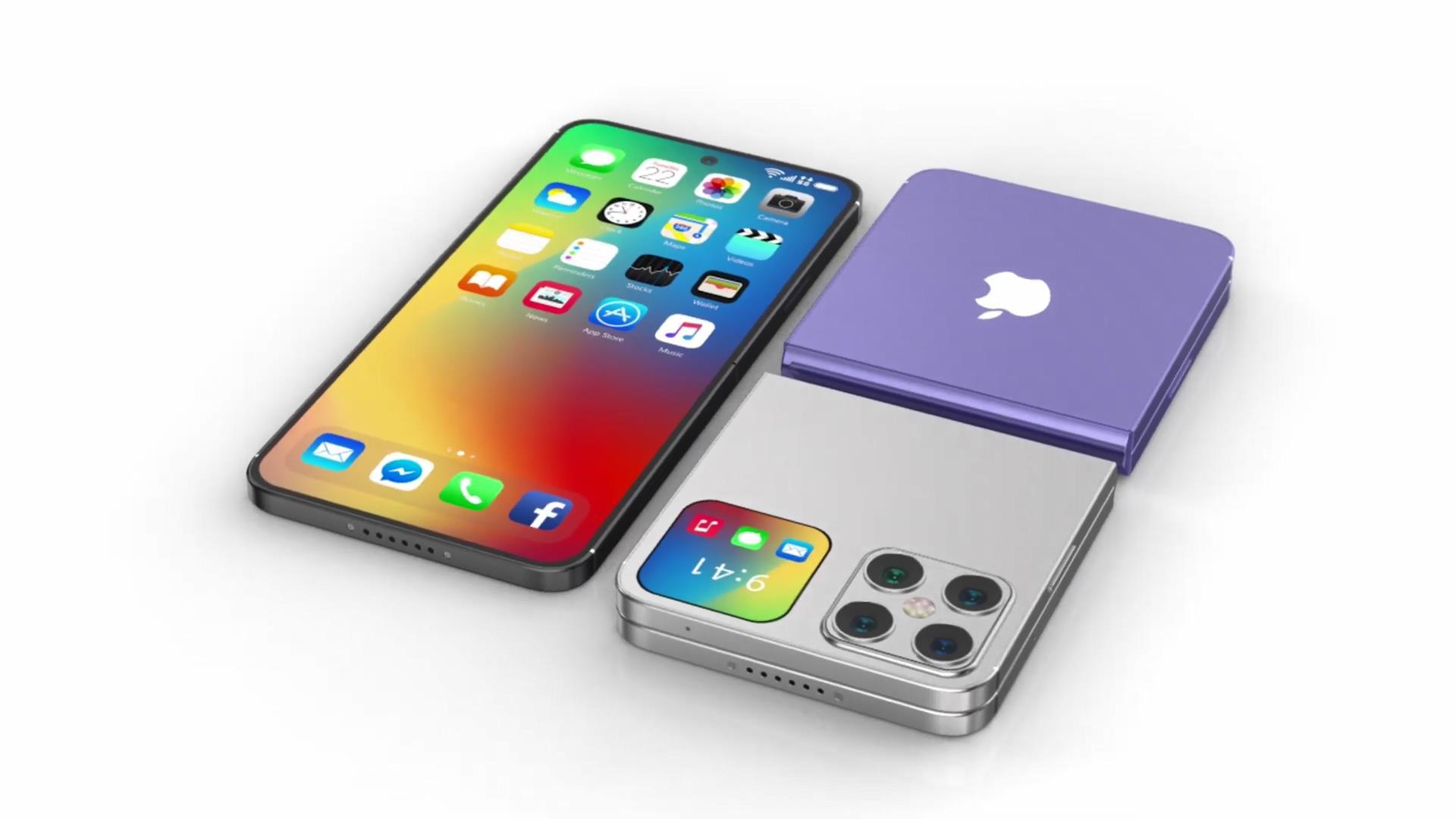 The rendering of the new iPhone foldable screen is exposed, with ...