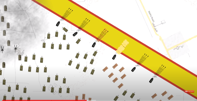 The picture shows a summary of the first day of the Gulf War "Desert ...