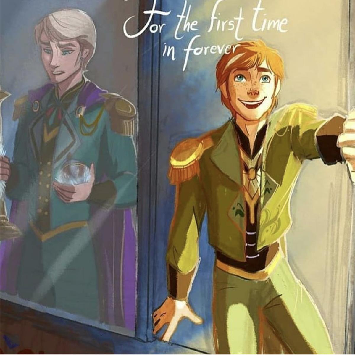 If the male and female roles in "Frozen" are reversed, the sisters ...