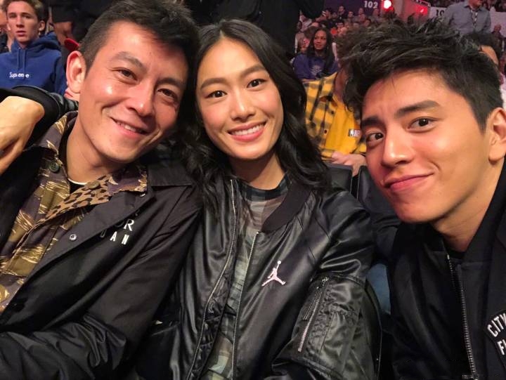 Edison Chen and Qin Shupei watch the NBA, show affection in the ...