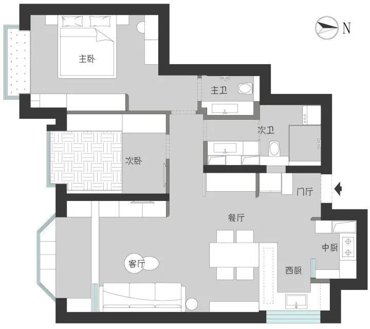 His house is only 78 square meters, but the space is used to the ...