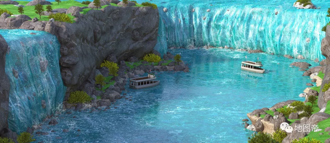 How does Niagara Falls, one of the most beautiful waterfalls, divide ...