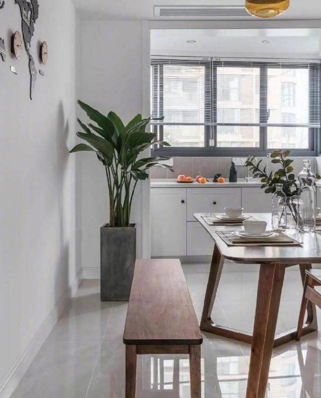 The whole house of 96 square meters is white, and it saves 115,000 ...