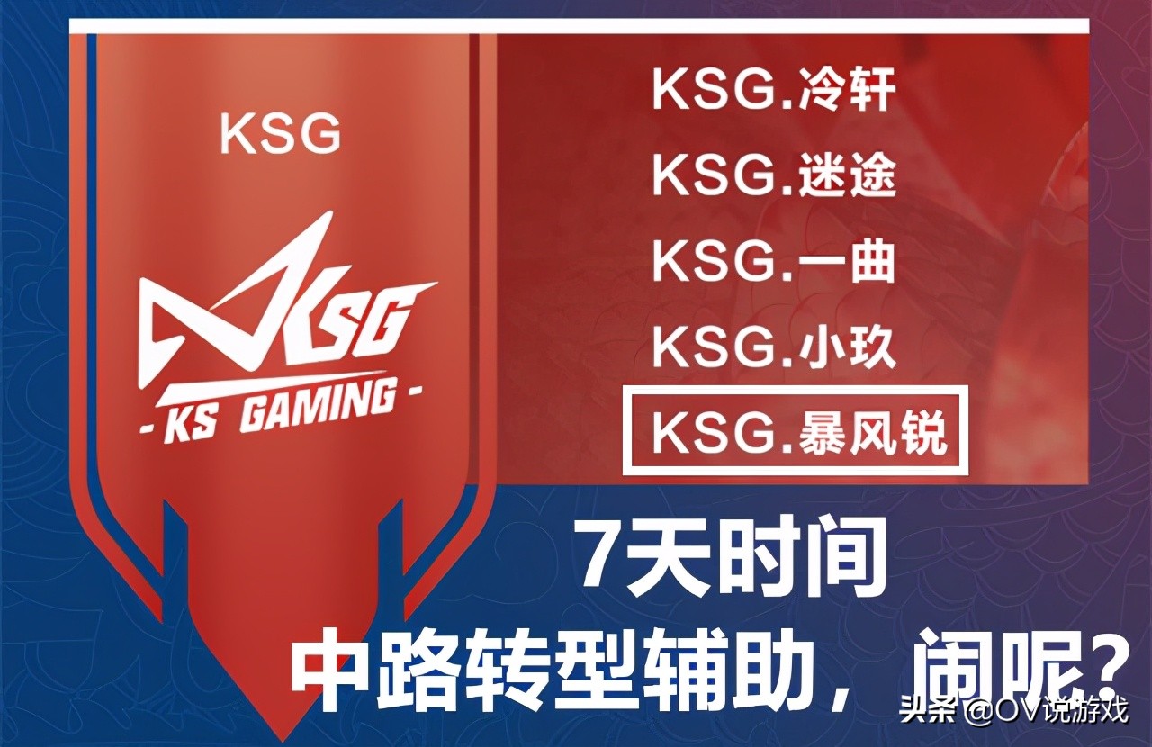 KPL首發名單：WB詩酒替補，暴風銳轉型輔助，KSG瘋了嗎？ - 資訊咖