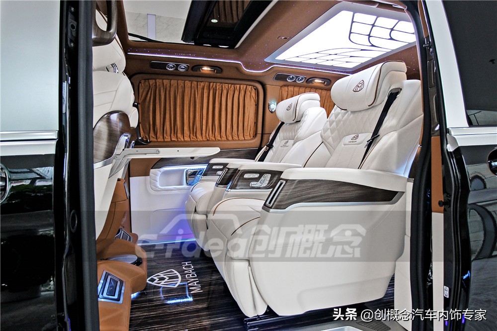 Mercedes-Benz Vito modified aviation seats + Maybach ceiling lights ...