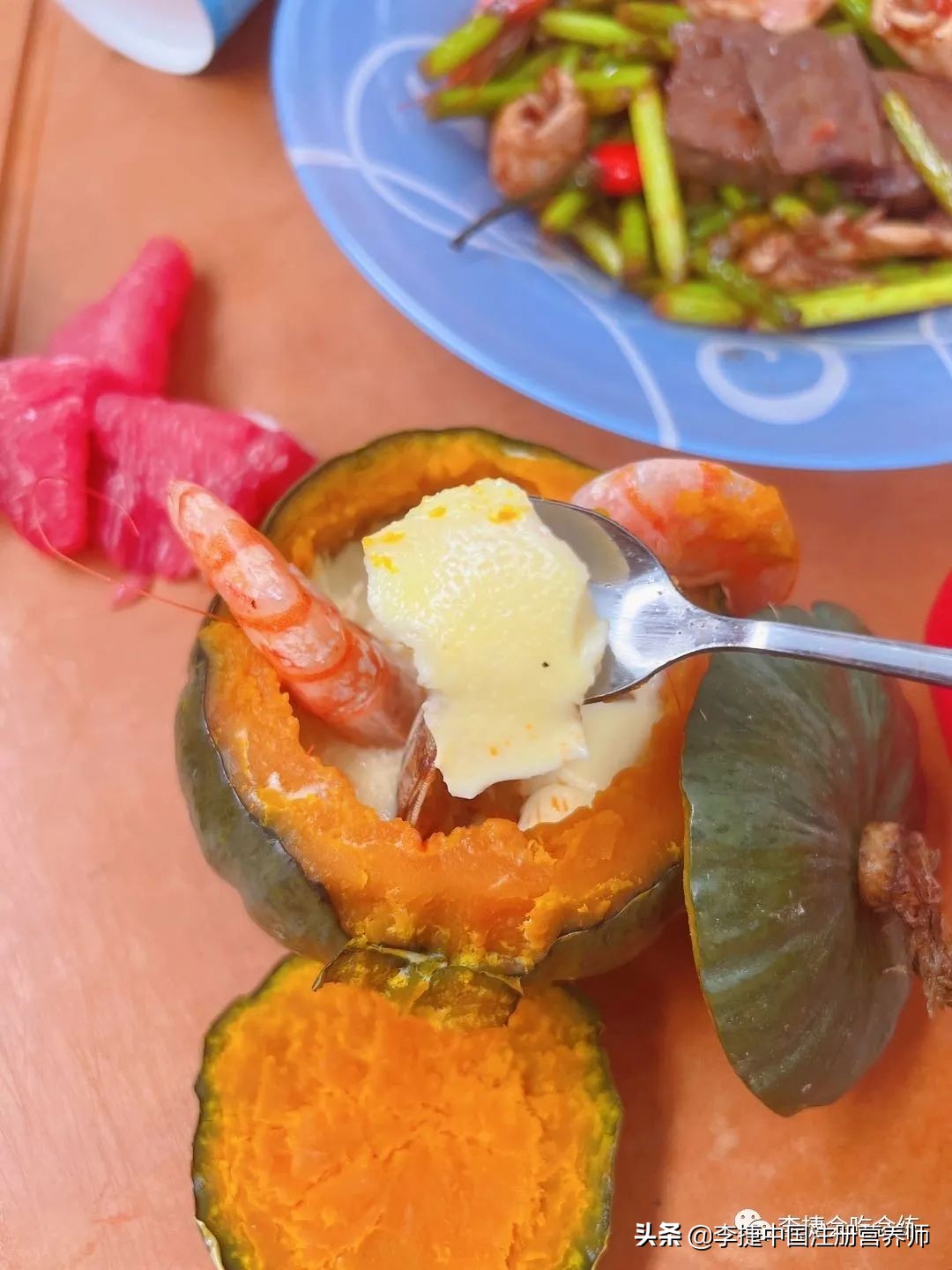 I teach you how to make Beibei Pumpkin Steamed Eggs, a fresh and tender ...