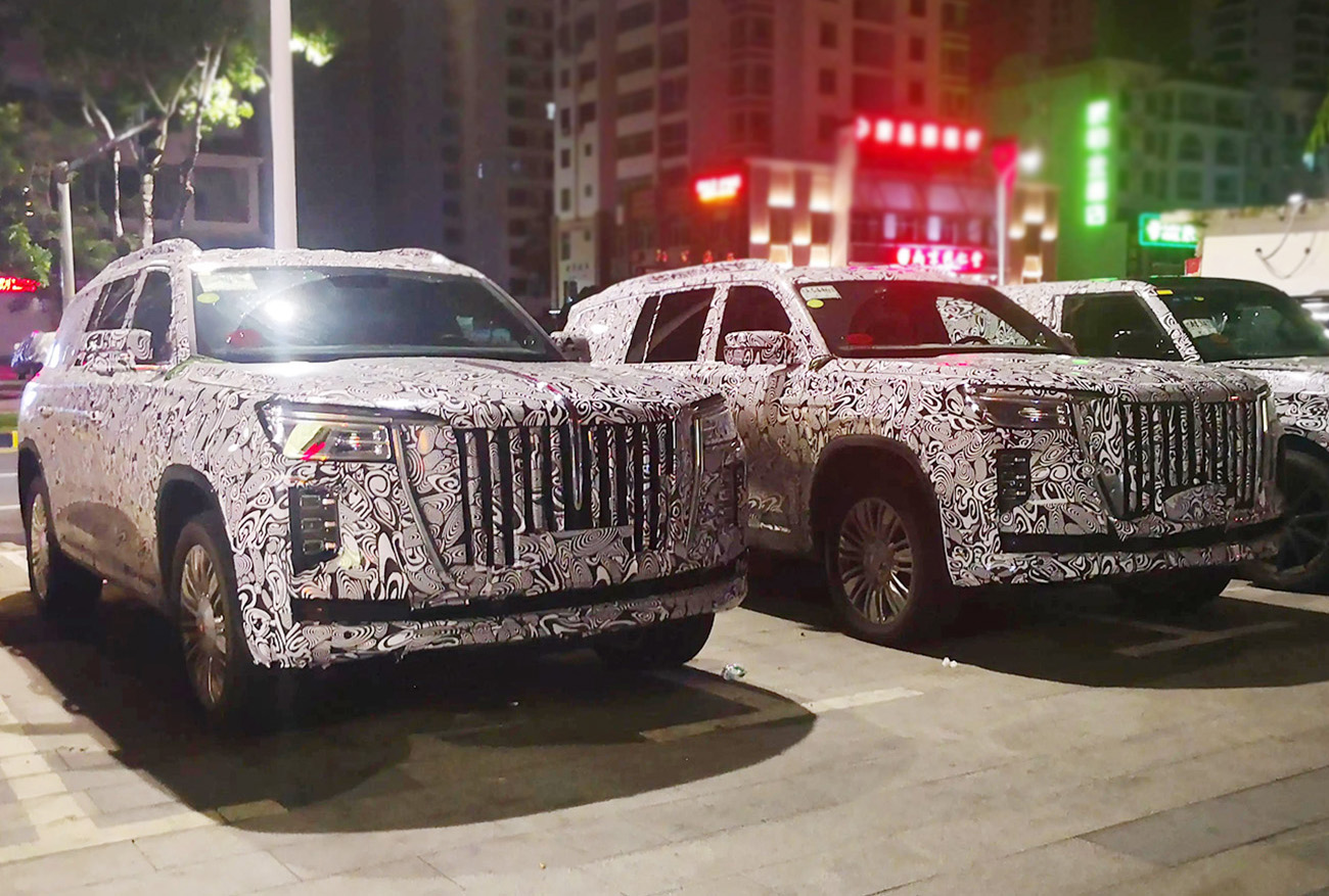 Hongqi's new luxury SUV real car exposed, with a strong aura, sunflower ...