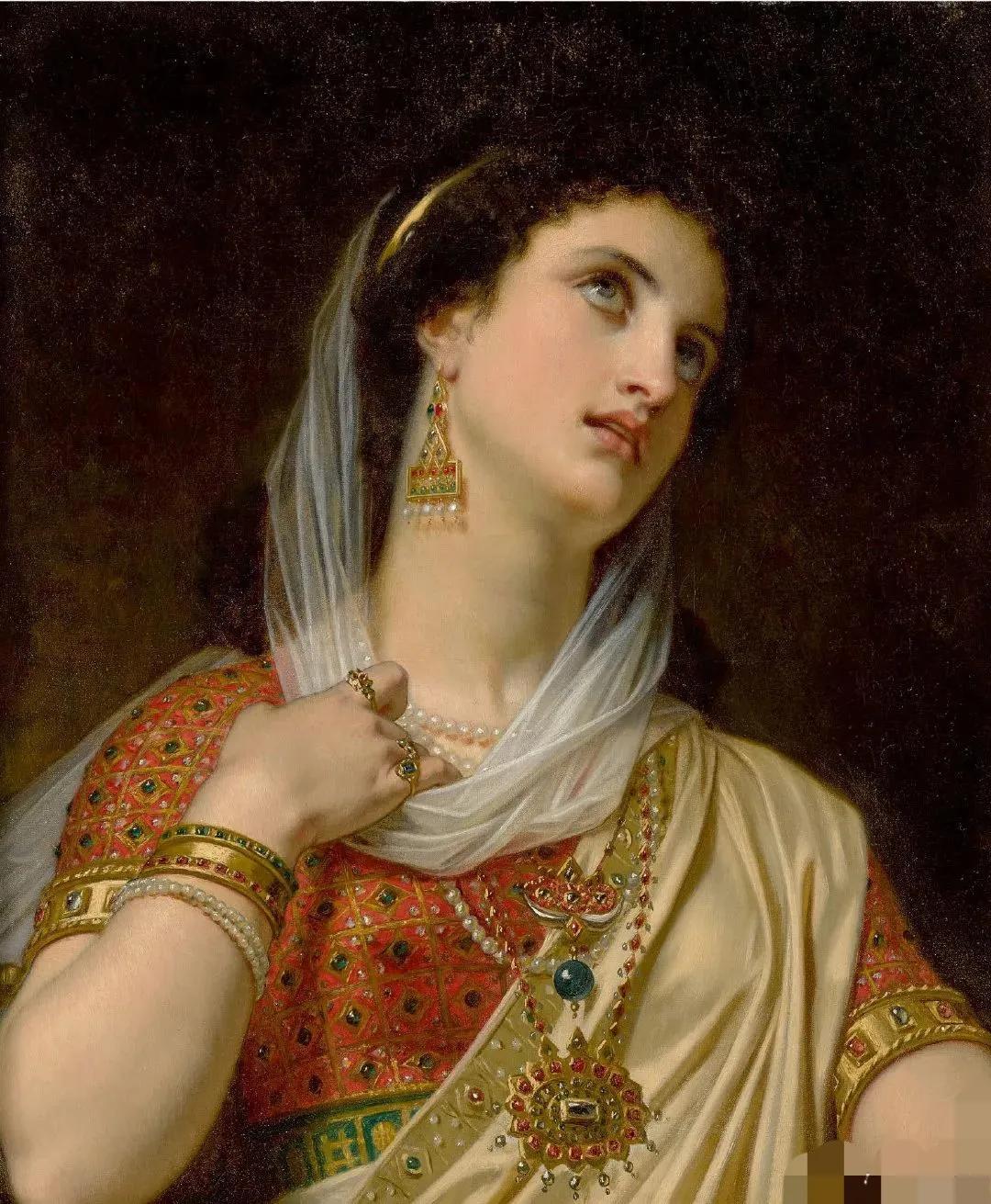 19th century French academic painter Hugues Merle allegory oil painting ...