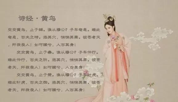 The Book of Songs "Guo Feng·Qin Feng·Yellow Birds" is a poem that satirizes the death of Qin Mu ...